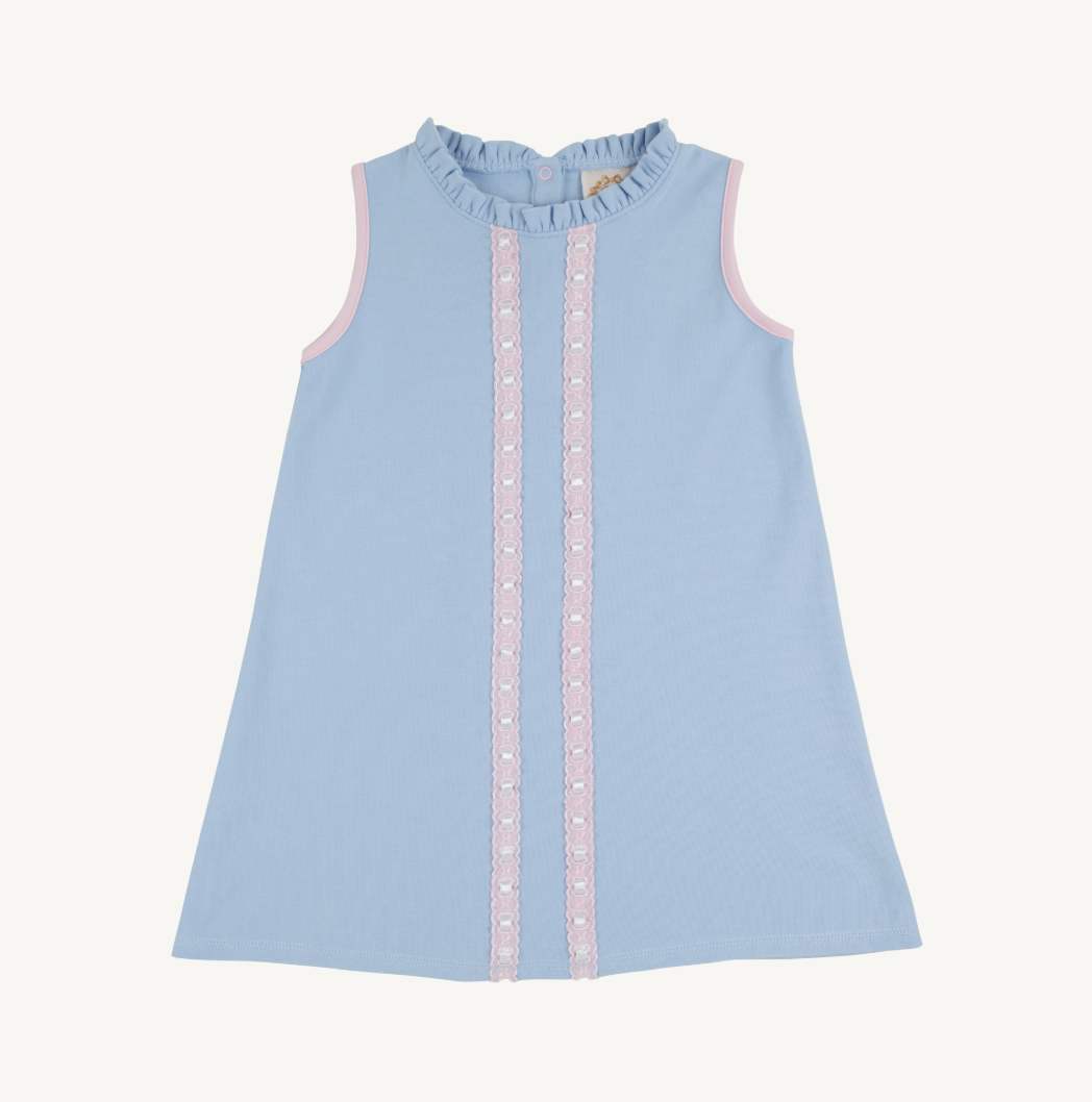 Lizzies luxe leisure ruffle dress - beale st blue/pbpink – Tugboat ...