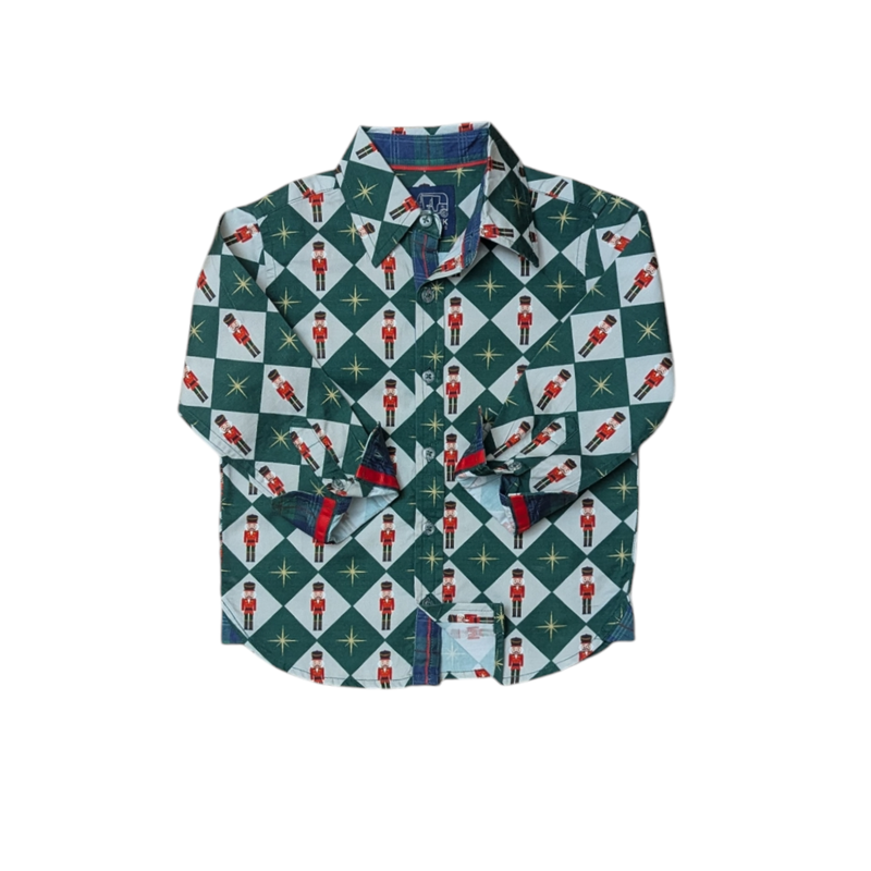 Nutcracker l/s shirt - green checks – Tugboat & The Bird