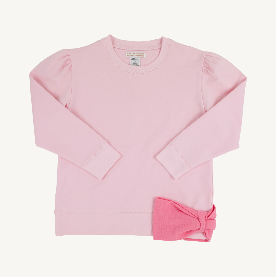 Cassidy comfy bow crewneck - palm beach pink/romany rose – Tugboat ...
