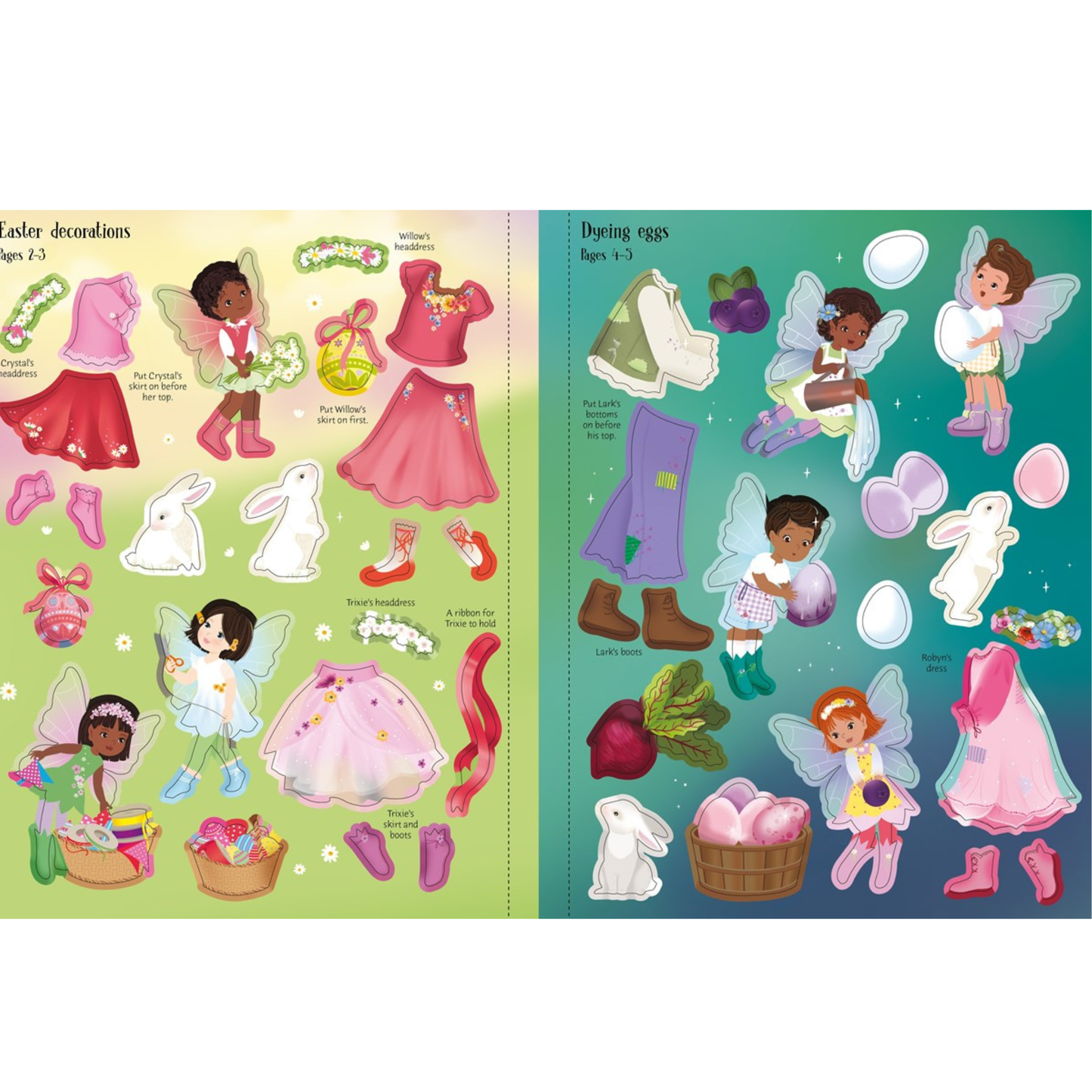 Sticker dolly dressing - Easter party – Tugboat & The Bird