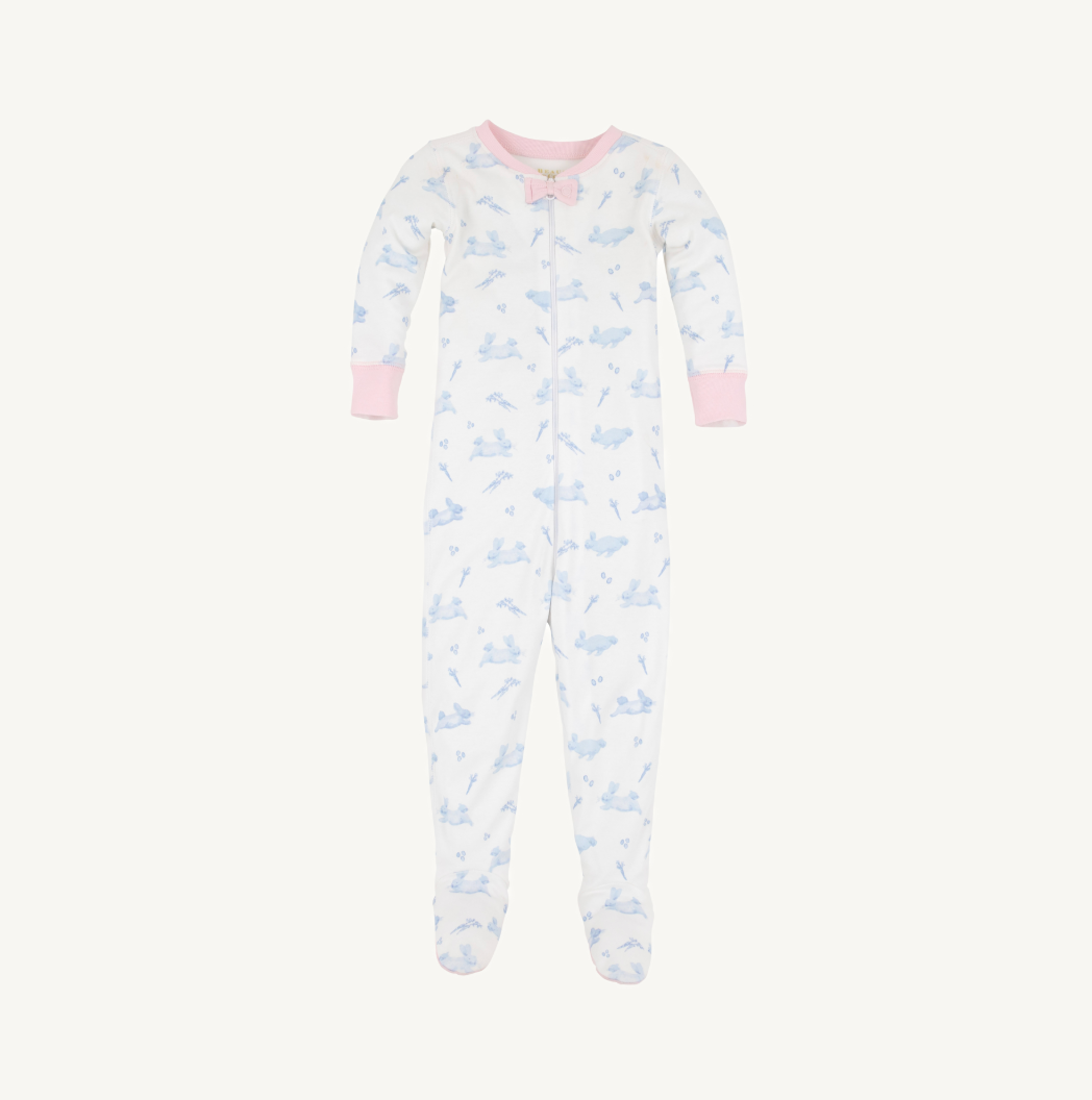 Noelle's night night footie - lindon hill hops/pbpink – Tugboat & The Bird