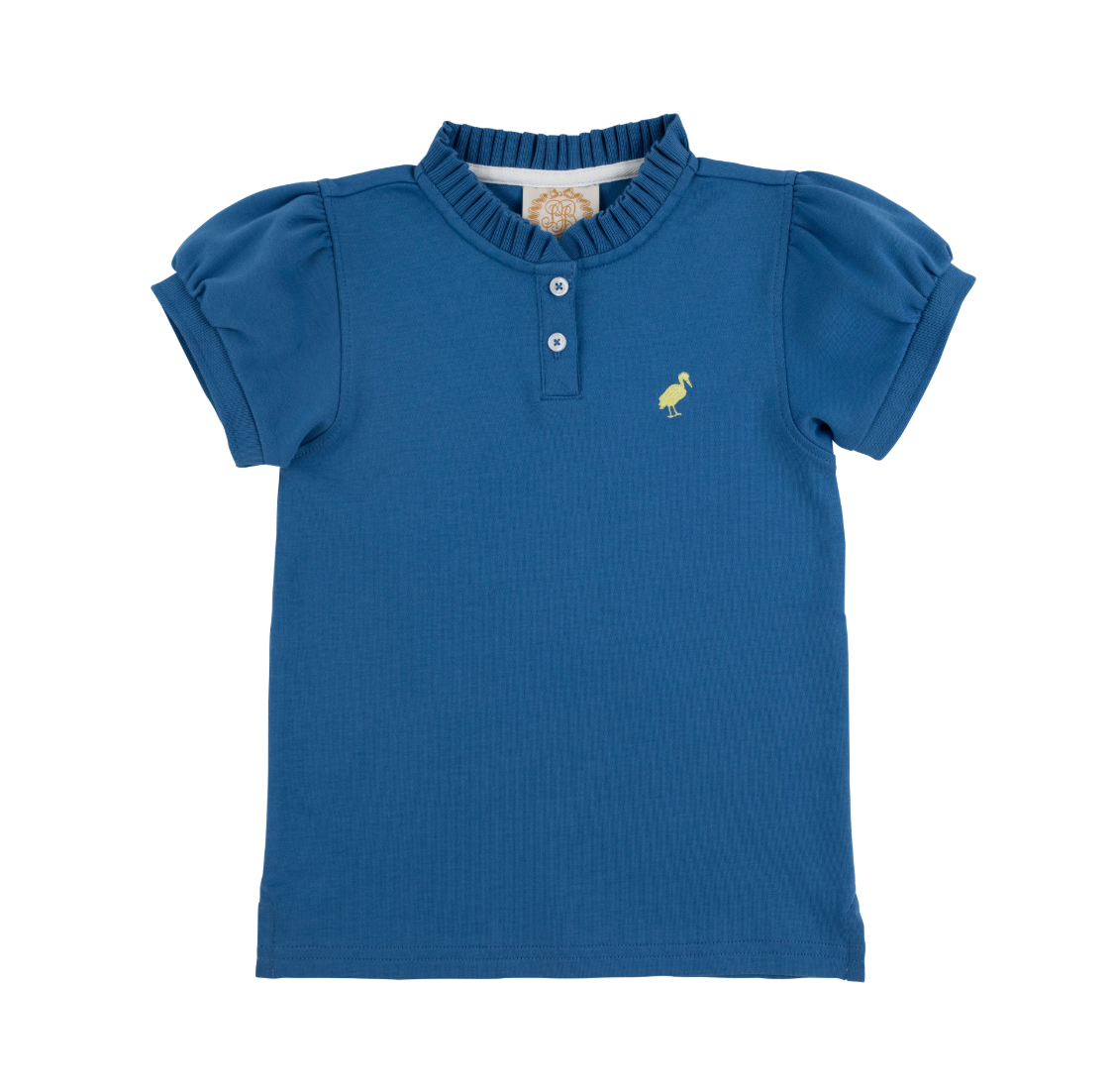 Little miss prim & proper polo - wood boat blue – Tugboat & The Bird