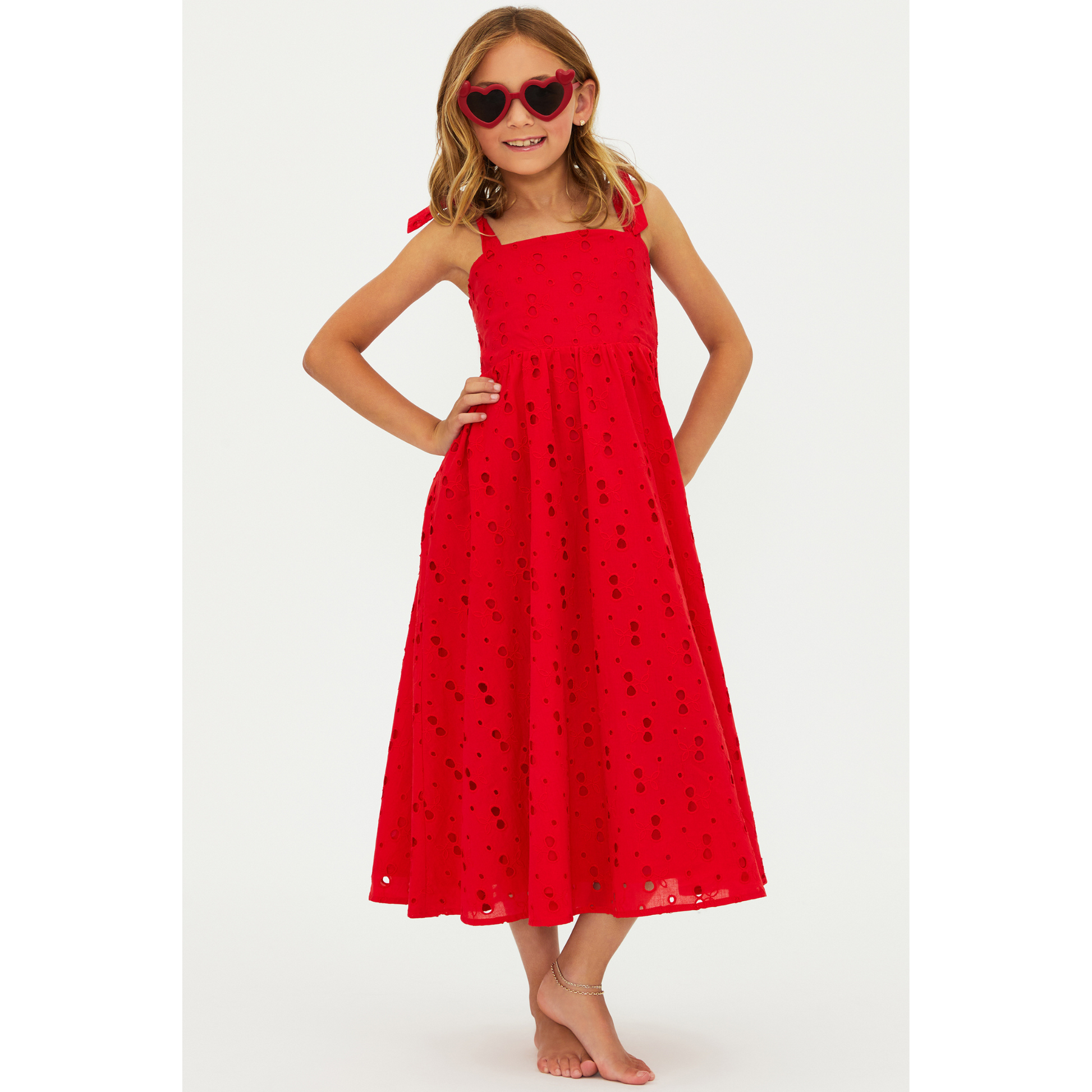 Little charlotte dress - cherry eyelet – Tugboat & The Bird